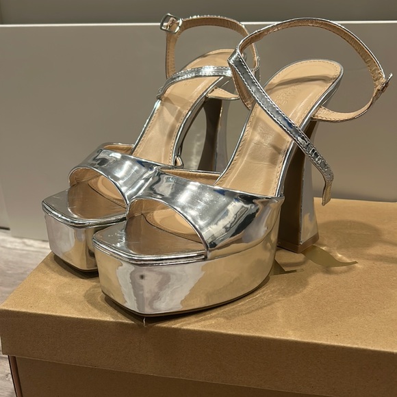 Charlotte Russe | Shoes | Never Used Charlotte Russe Silver Heels ...